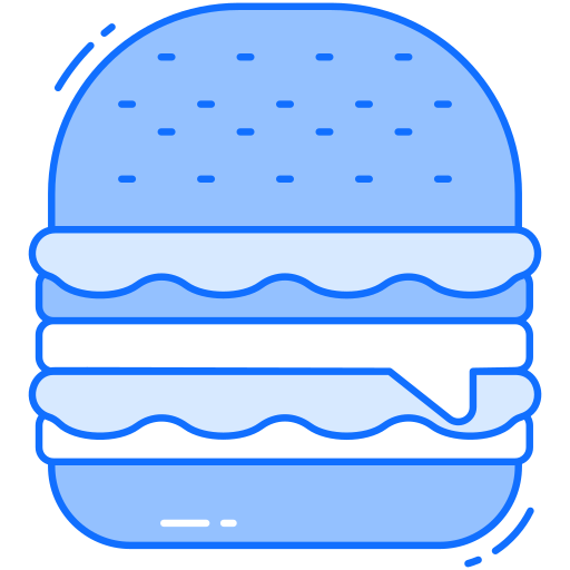 Burger Generic Blue icon