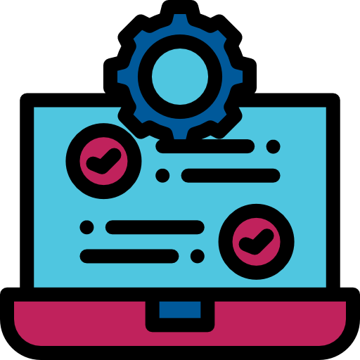 Laptop Detailed Rounded Lineal color icon