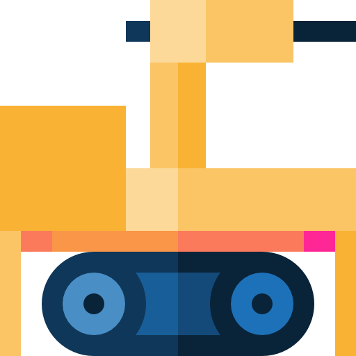 Industrial robot Basic Straight Flat icon