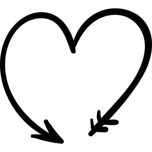 Arrow Forming A Heart Free Shapes Icons