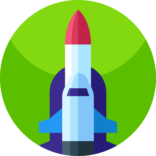 Rocket Geometric Flat Circular Flat icon