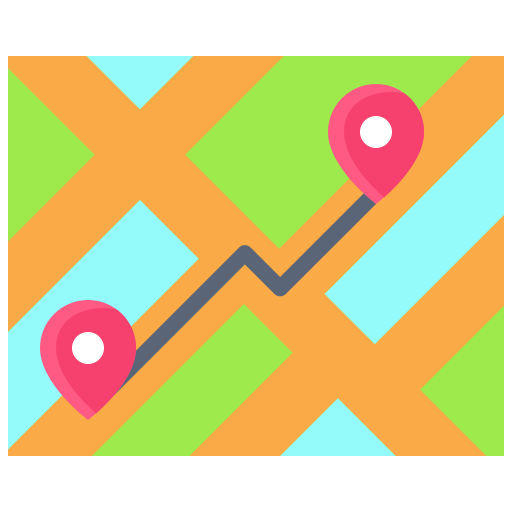 Distance - Free maps and location icons