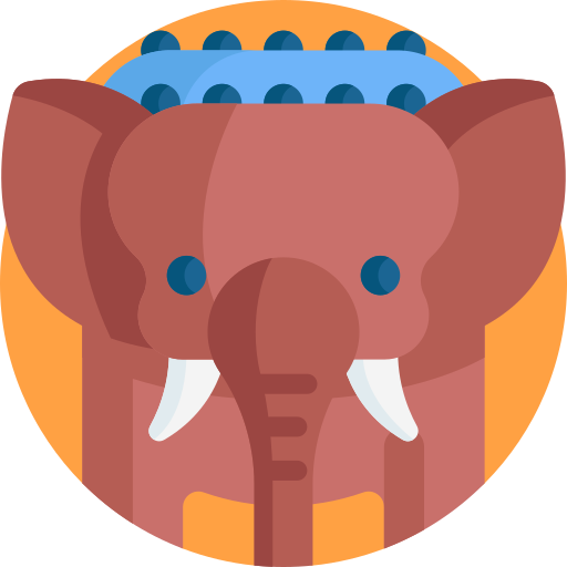 Elephant Detailed Flat Circular Flat icon