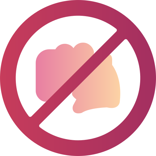 No Assaulting Generic Flat Gradient Icon