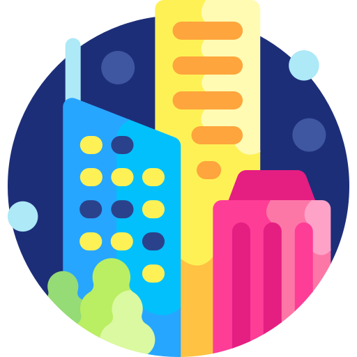 Building Detailed Flat Circular Flat icon