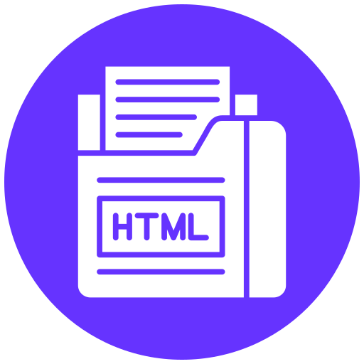 HTML File - free icon