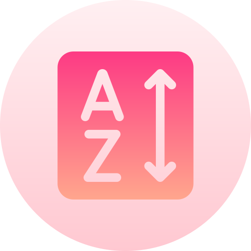 Sort Basic Gradient Circular icon