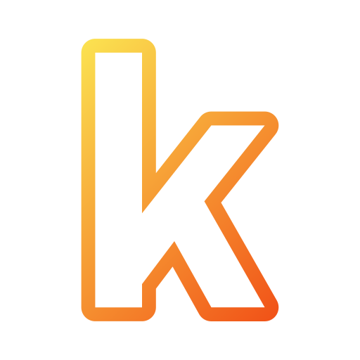 Icono De Letra K Generic Gradient Outline