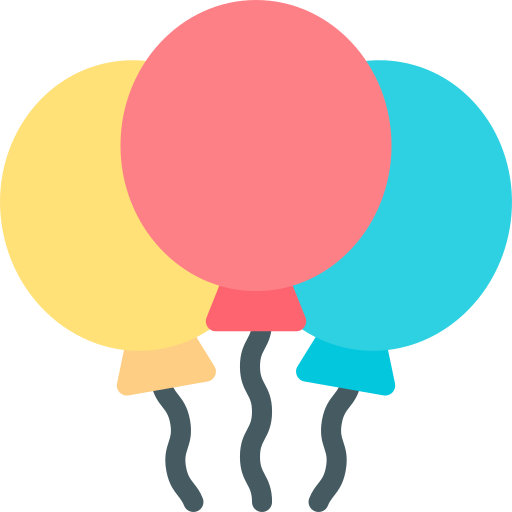 Balloons Generic color fill icon