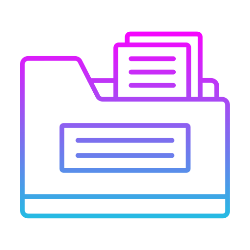Folder Generic gradient outline icon
