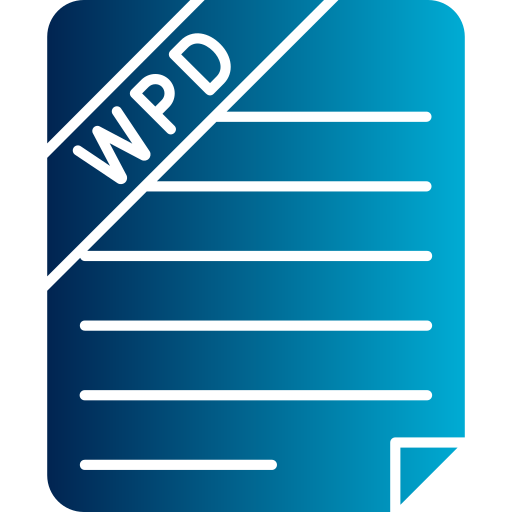 Word Perfect File Generic Gradient Fill Icon