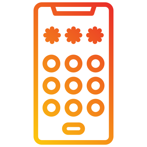 Password Generic Gradient Outline Icon